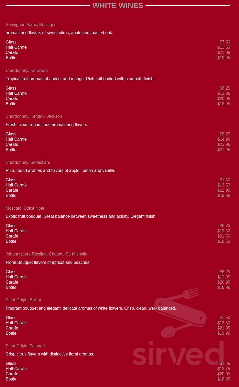 TAT Ristorante Di Famiglia menu in Columbus, Ohio, USA