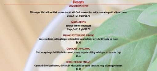 Menu for Georgine's in Bristol, PA | Sirved