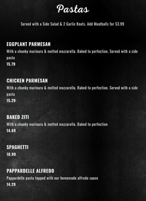 Main Street Pizzeria & Grille menu in Horsham, Pennsylvania, USA