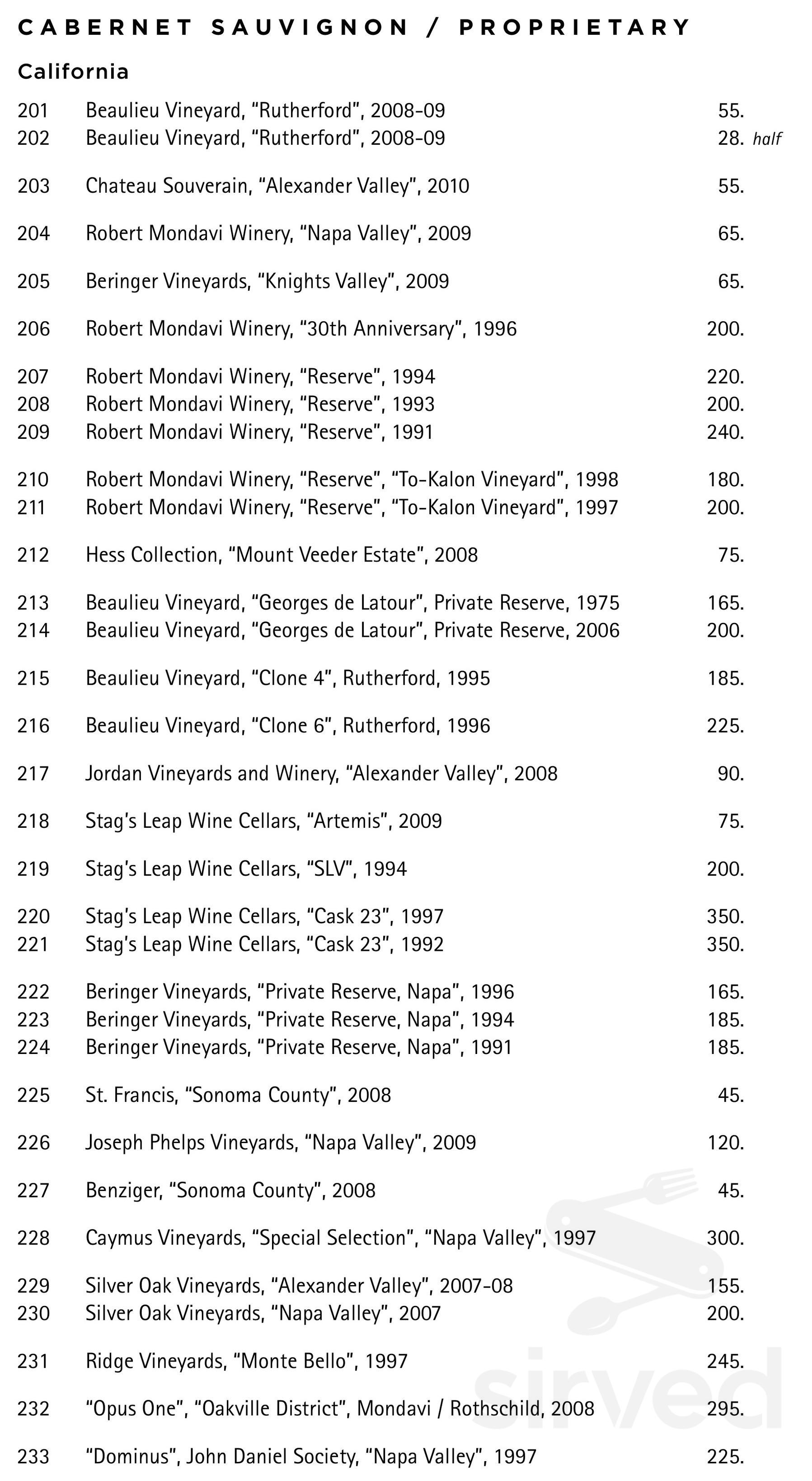 Anthony's Pier 4 Cafe menus in Swampscott, Massachusetts, United States