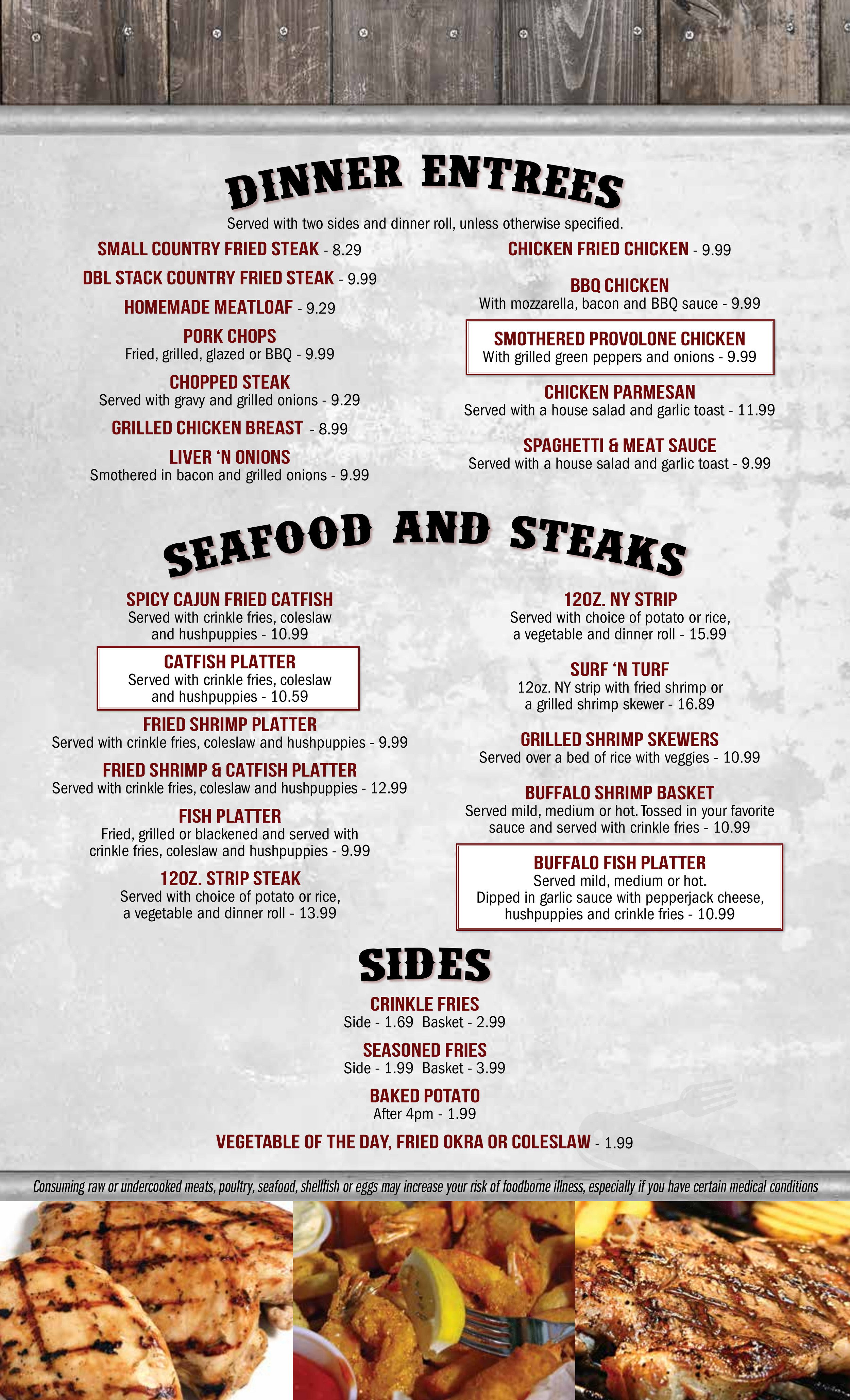 Jabbers Bar & Grill menu in Cocoa, Florida, USA