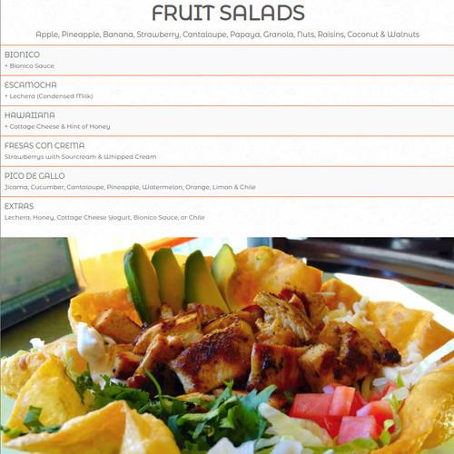 Cancun Juice menu in Anaheim, California, USA