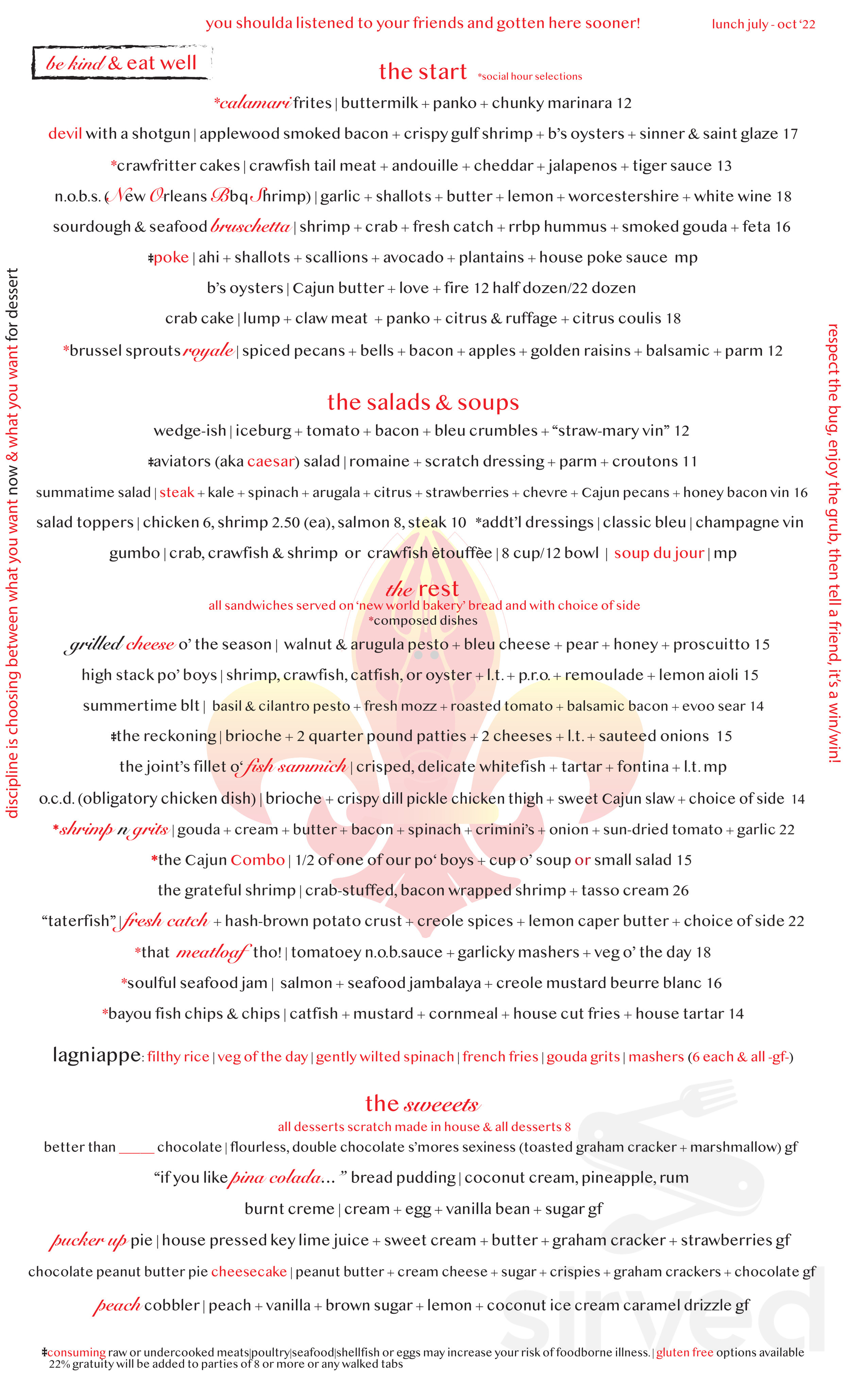 Mudbugs - A Cajun Joint menus in Buda, Texas, United States