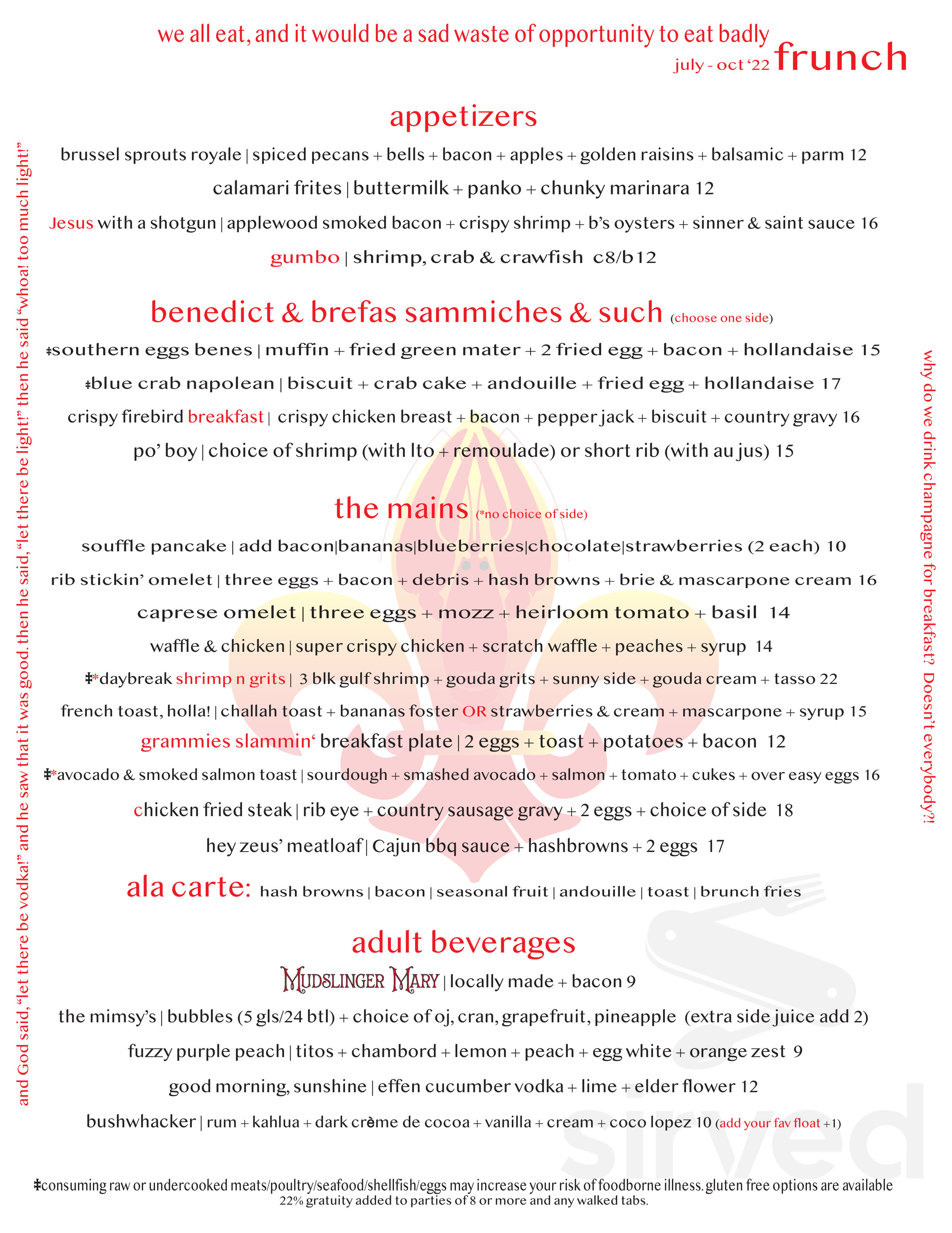 Mudbugs - A Cajun Joint menu in Buda, Texas, USA