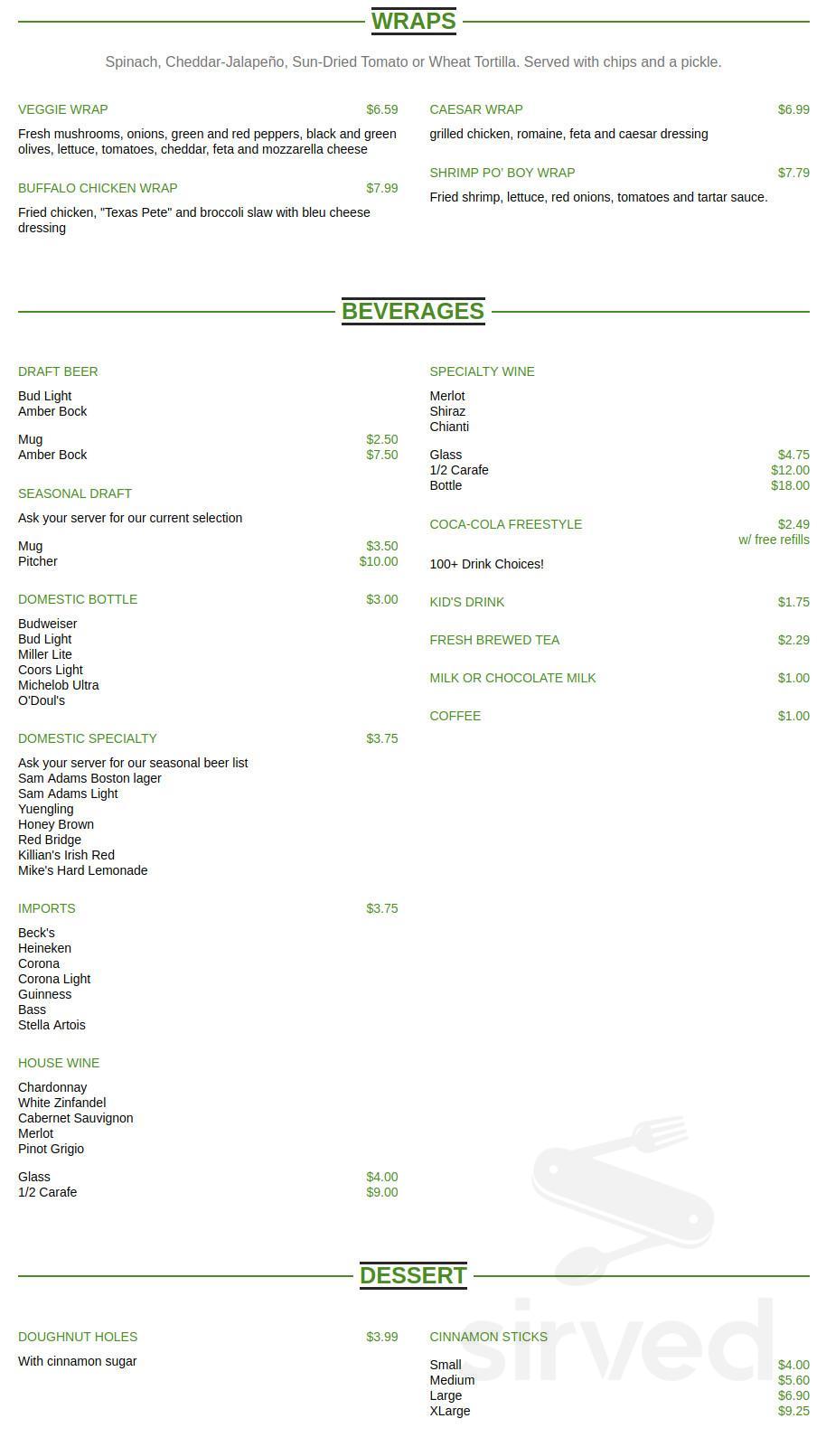 Partners II Pizza menus in Fayetteville, Georgia, United States