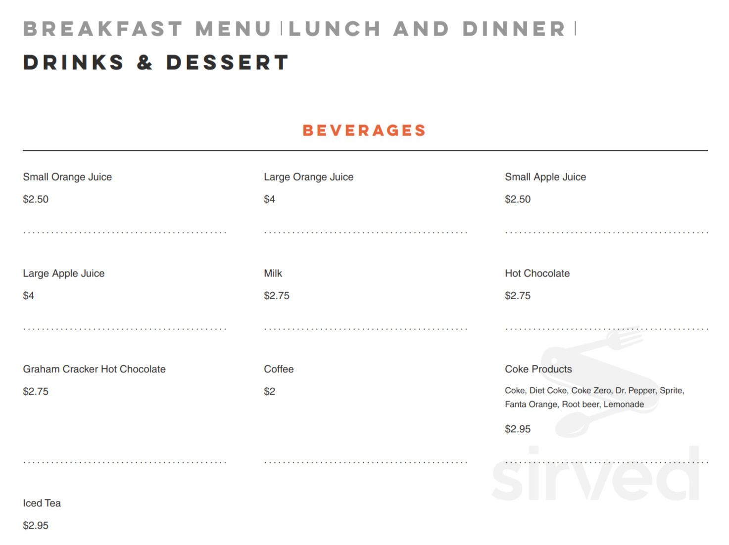 Stoney's Restaurant menu in Mountain Home, Idaho, USA