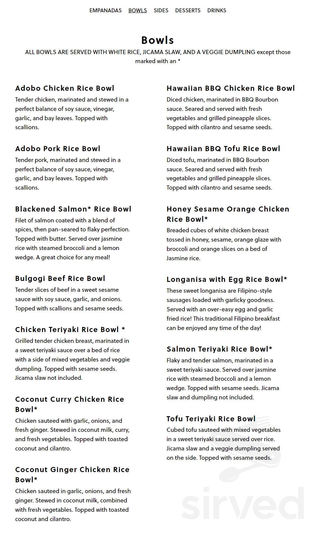 Savory Crust Gourmet Empanadas menu in Carol Stream, Illinois, USA