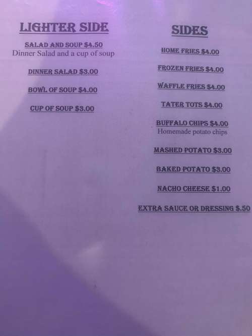 Club House VFW Post menu in Fort Benton, Montana, USA