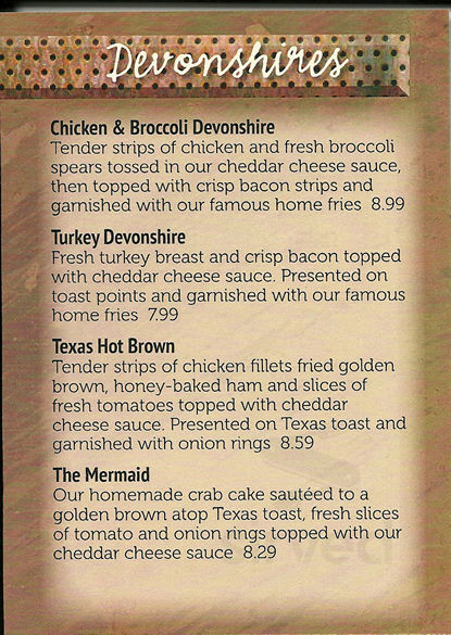 Joe's Rusty Nail Restaurant menus in Bellevue, Pennsylvania, United States