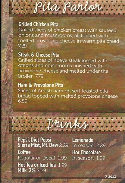 Joe's Rusty Nail Restaurant menu in Bellevue, Pennsylvania, USA