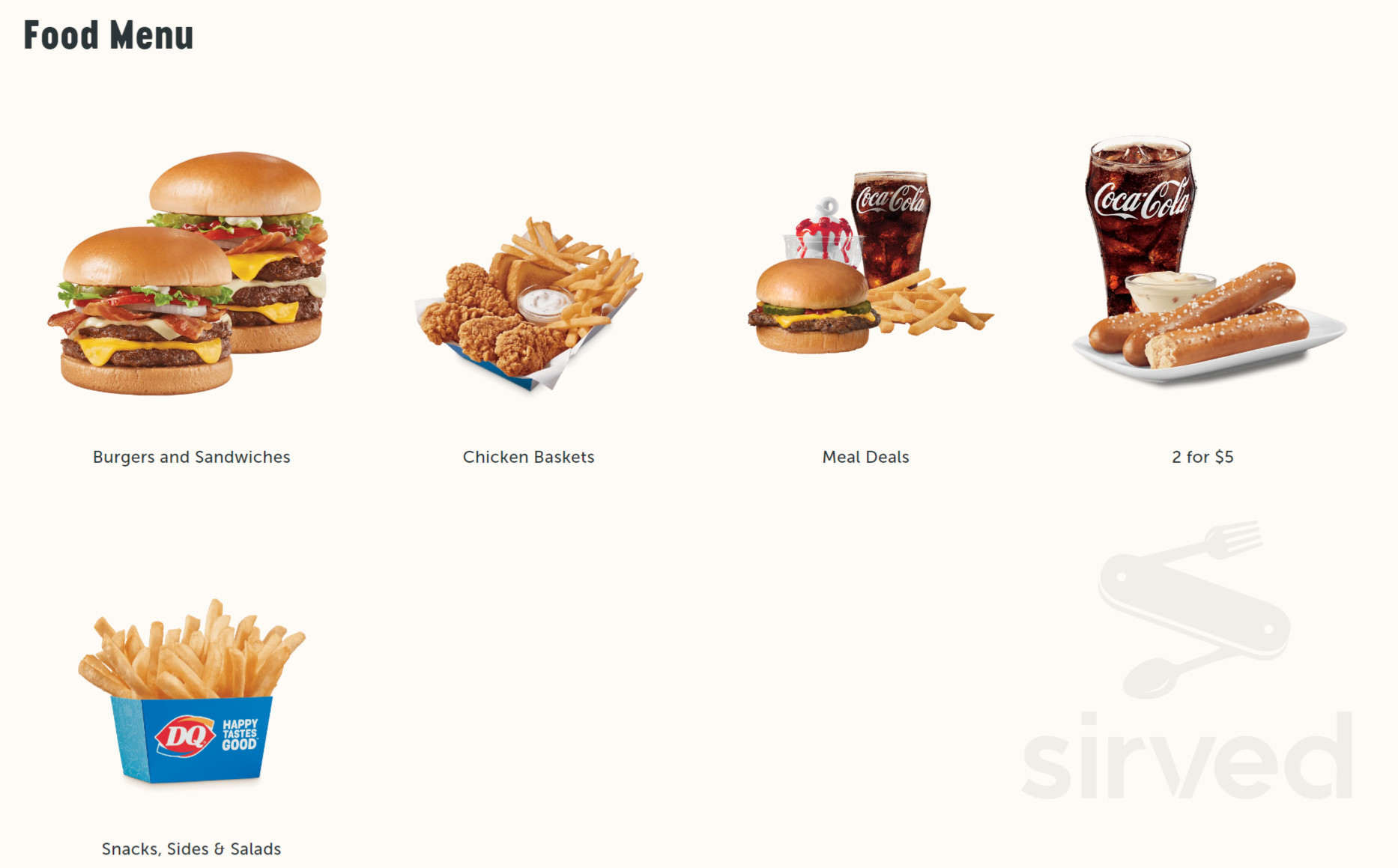Dairy Queen (Treat) menu in Chicago, Illinois, USA