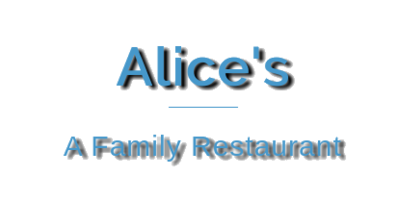 Menu for Alice's - A Family Restaurant in Baltimore, MD | Sirved