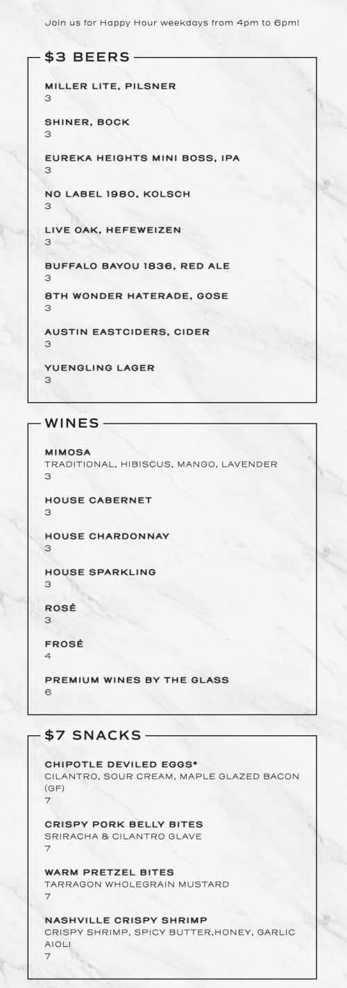 Common Bond Bistro & Bakery - Medical Center menu in Houston, Texas, USA