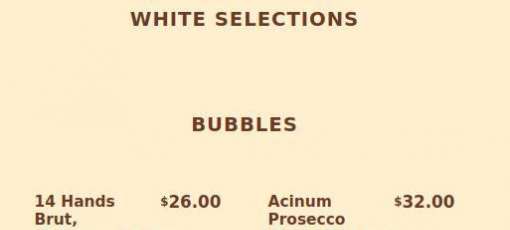 Menu for Plumsteadville Inn in Pipersville, PA | Sirved