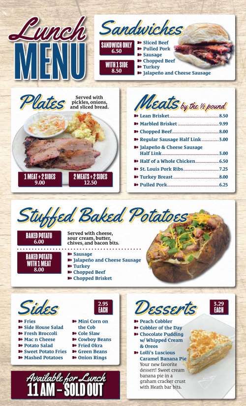 Billy's Grille menu in Sherman, Texas, USA