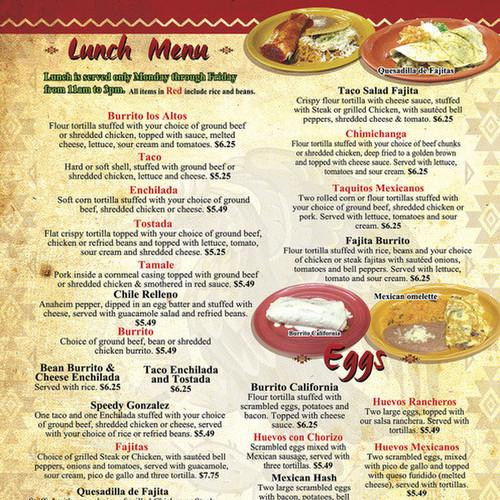 Los Altos Mexican Restaurant menu in Panora, Iowa, USA
