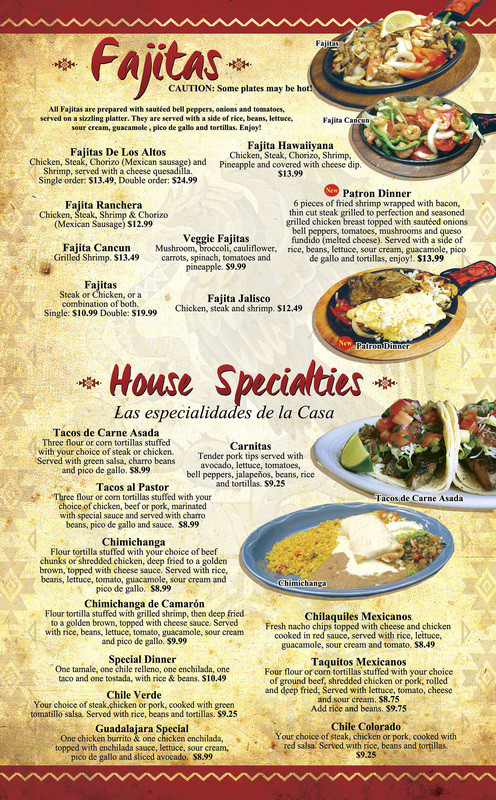 Los Altos Mexican Restaurant menu in Story City, Iowa, USA