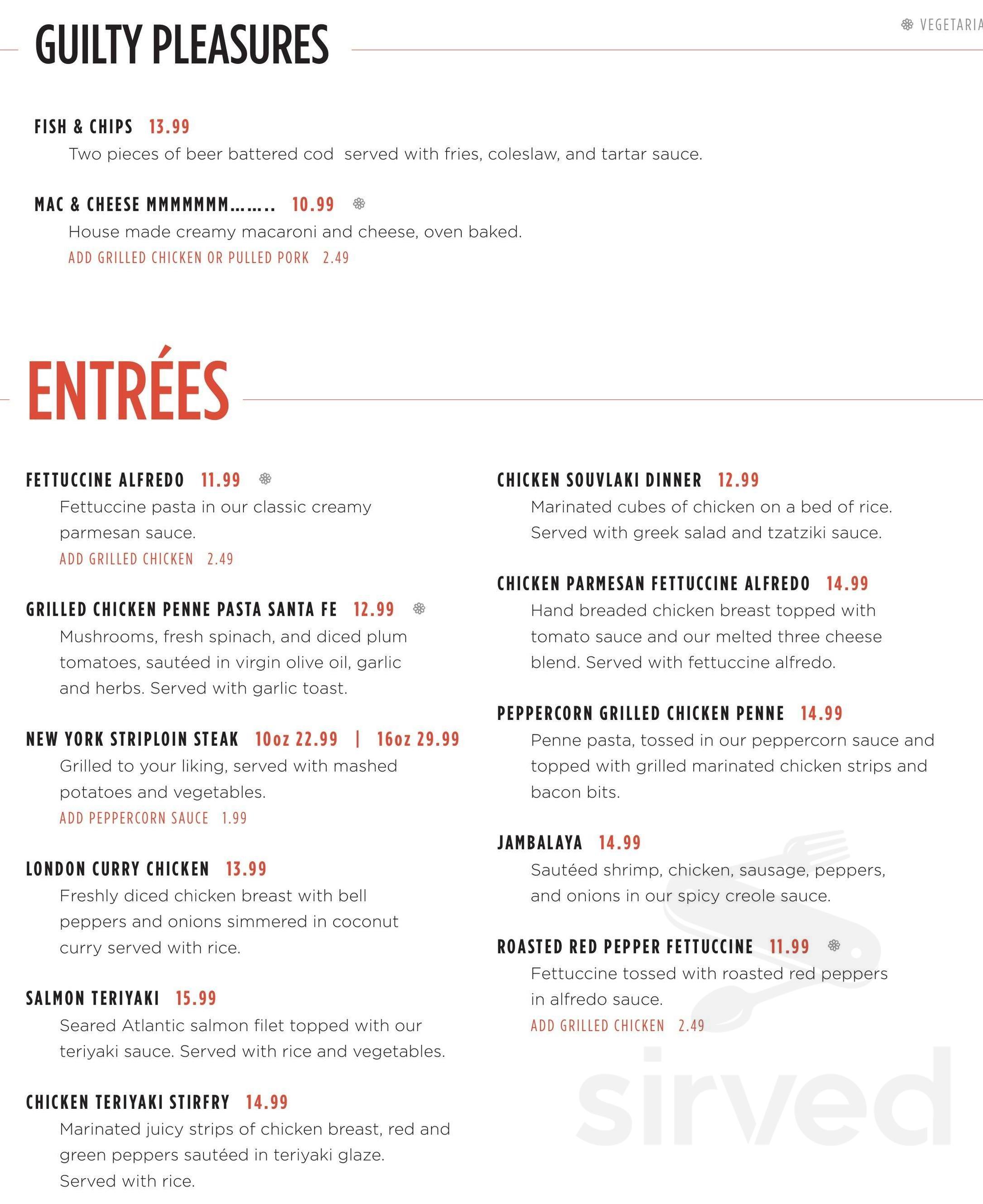 Menu - Toronto ON's Tapps | Sirved