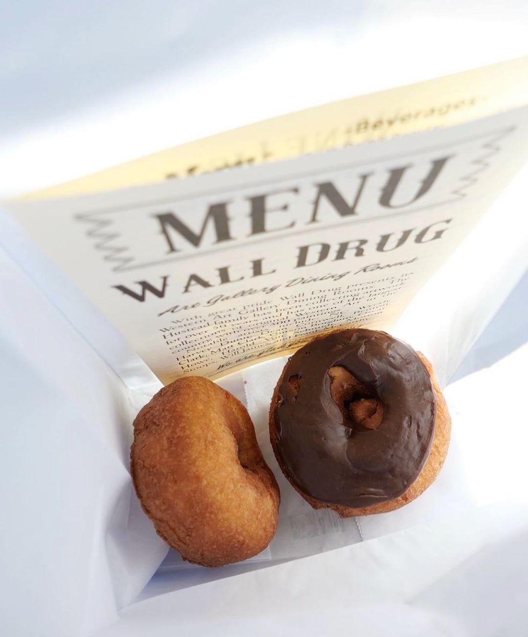 Wall Drug Store menu in Wall, South Dakota, USA