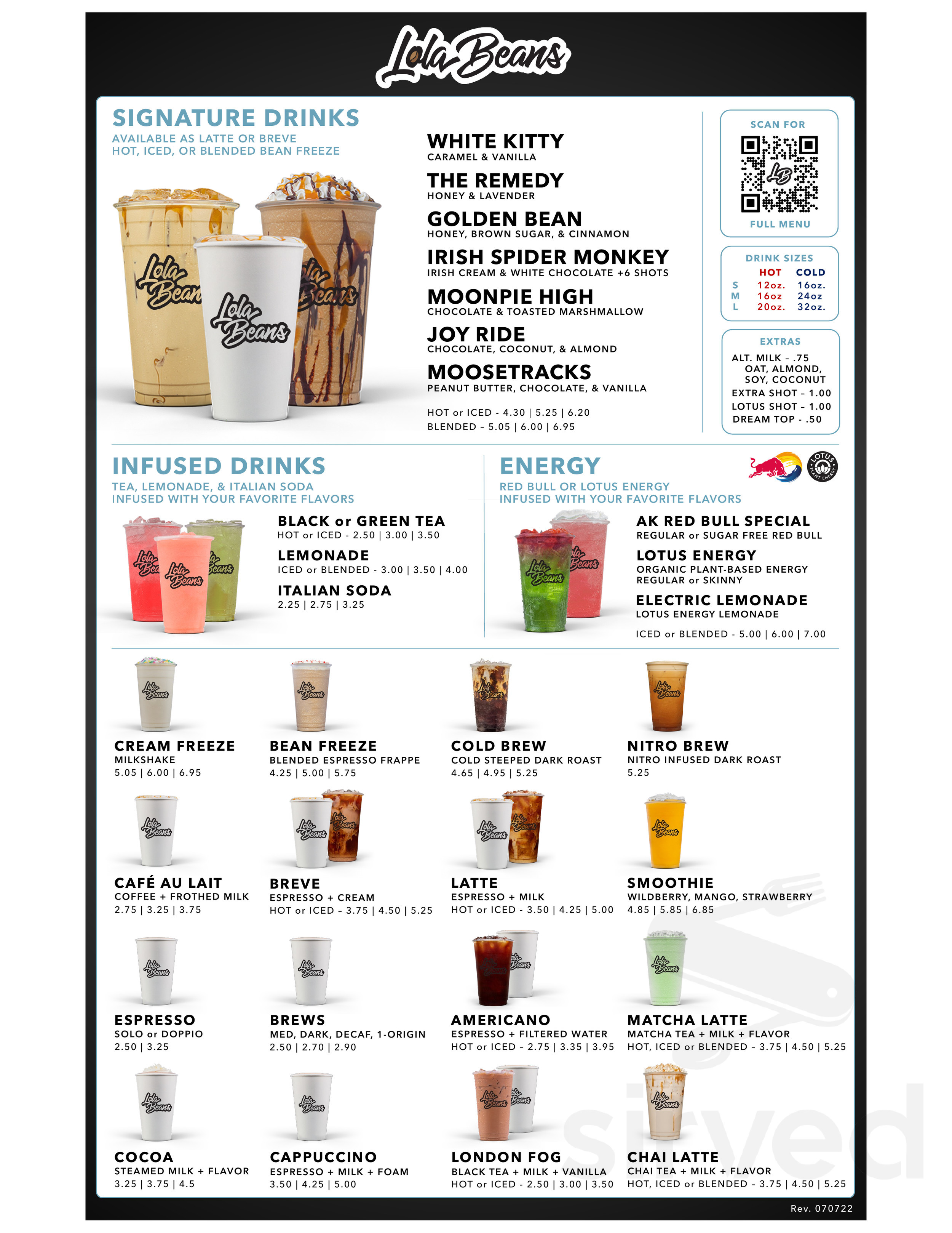 Lola Beans Coffee - Chattanooga menu in Chattanooga, Tennessee, USA