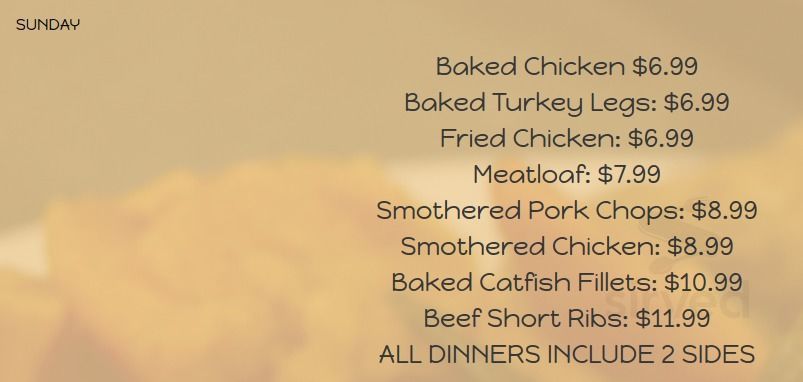 MacArthur's Restaurant menu in Chicago, Illinois, USA