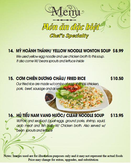 Pho Tastic Vietnamese Restaurant menu in Brick Township, New Jersey, USA