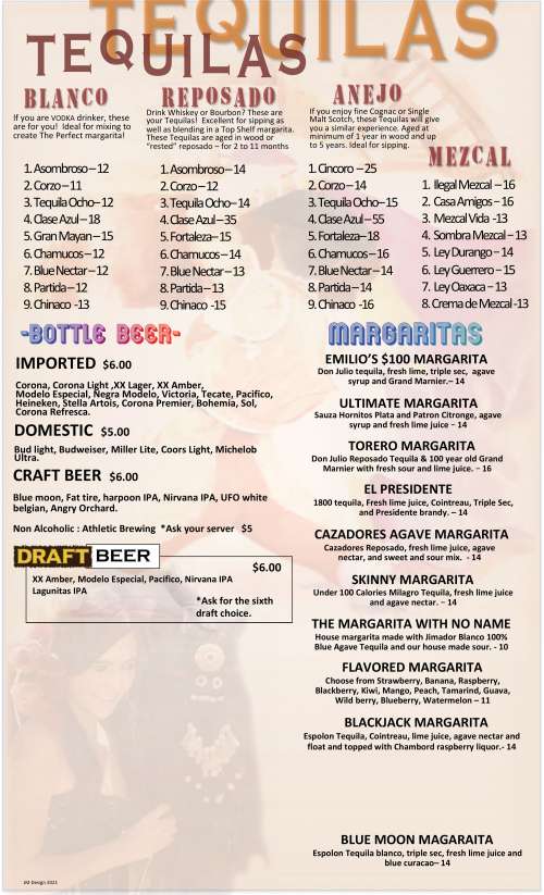 Ocho Café - Westford MA menu in Westford, Massachusetts, USA