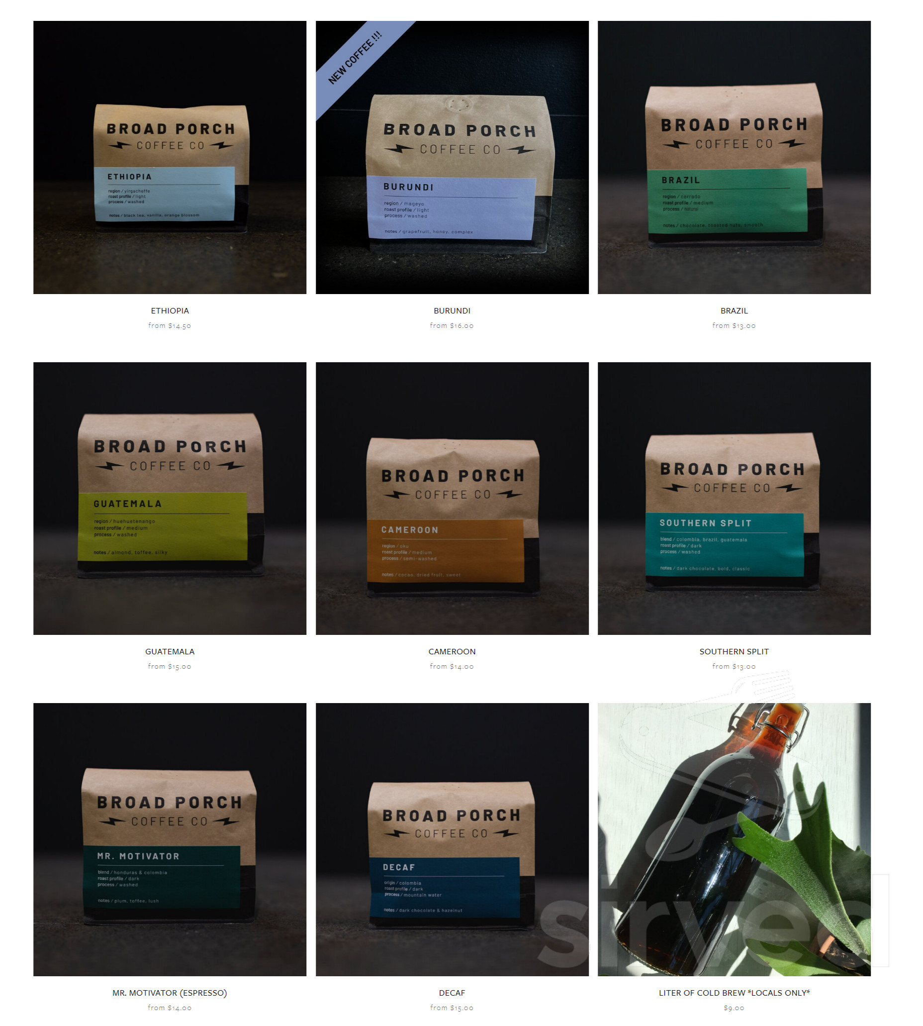 Menu - Harrisonburg VA's Broad Porch Coffee Co. | Sirved