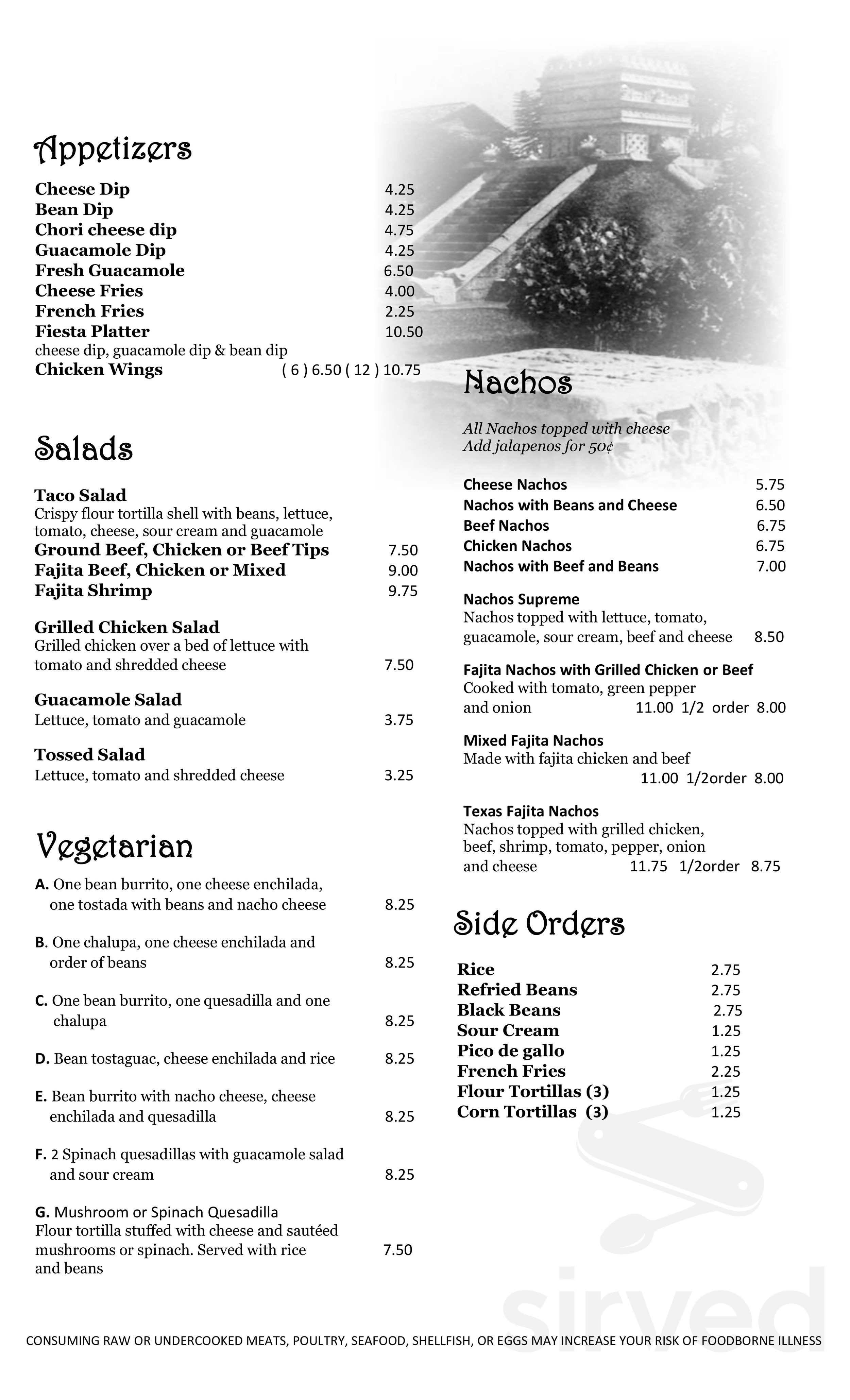El Señor Mexican Restaurant menus in Knightdale, North Carolina, United ...