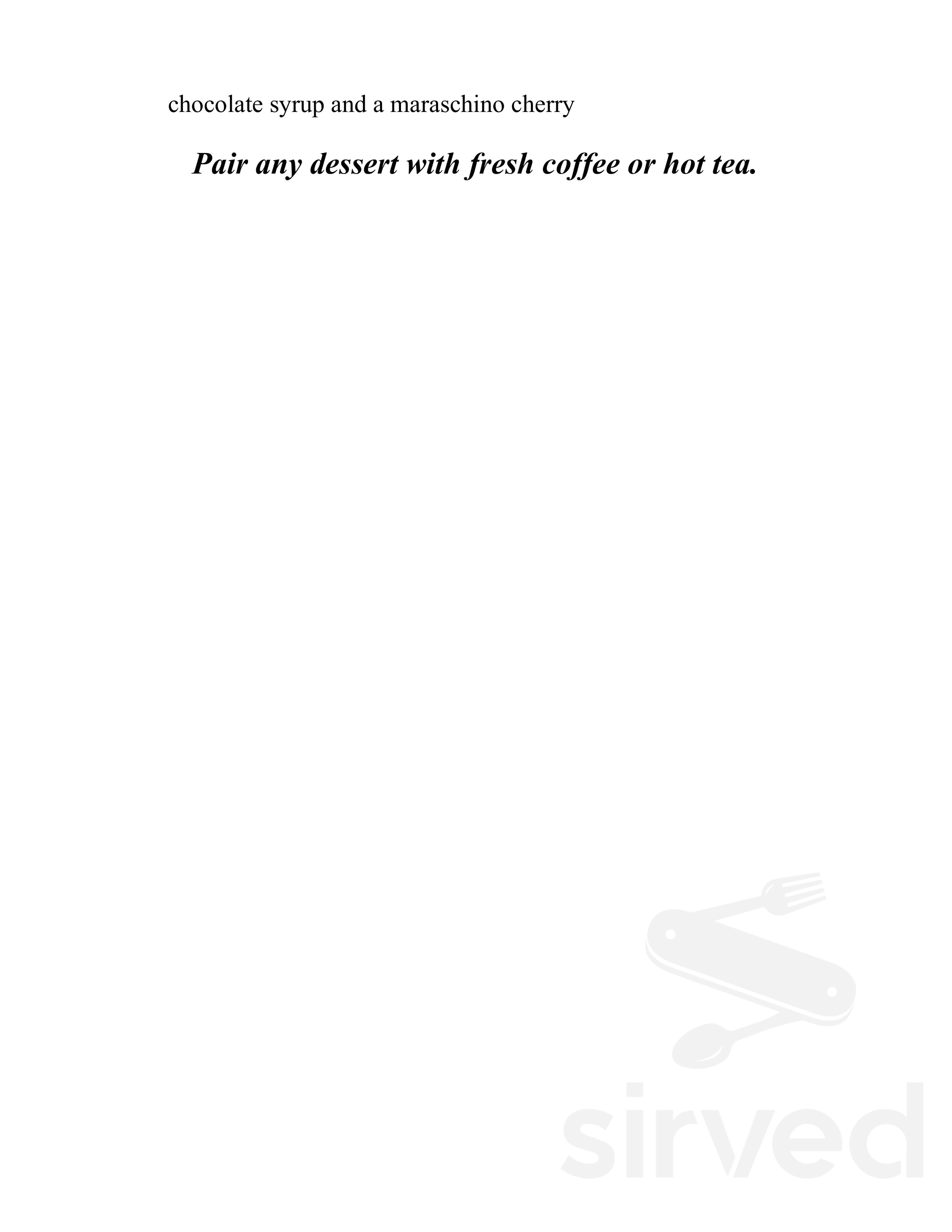 Toccoa Riverside Restaurant menu in Blue Ridge, Georgia, USA