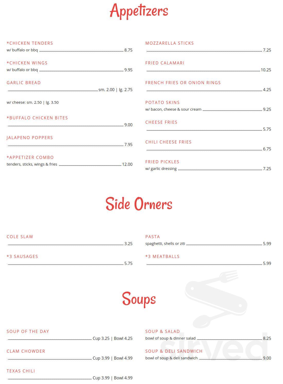 Main Street Pizza menu in Ashaway, Rhode Island, USA