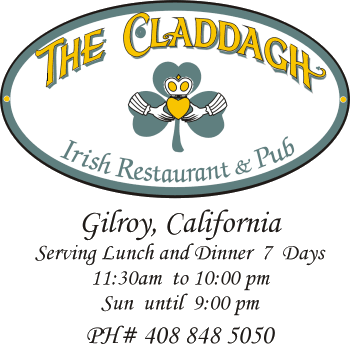 Menu for The Claddagh in Gilroy, CA | Sirved