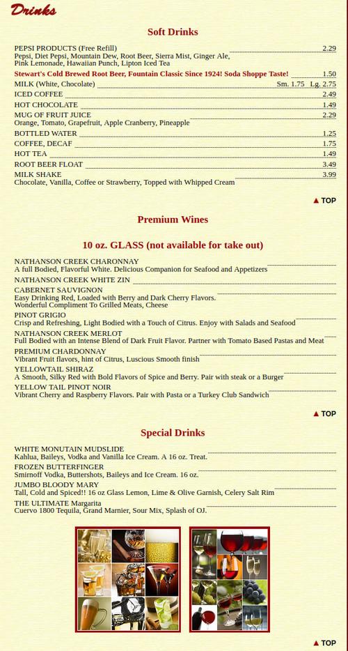 Mr. Pizza Sports & Spirits menu in Gorham, New Hampshire, USA