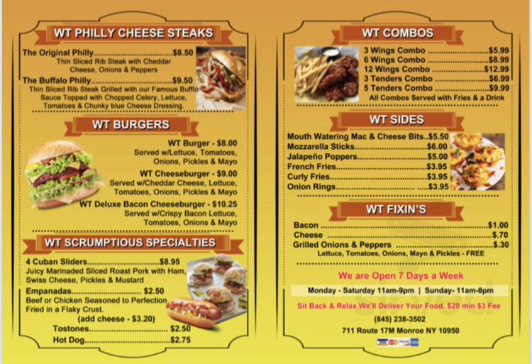 Wings -N- Thangs menus in Monroe, New York, United States