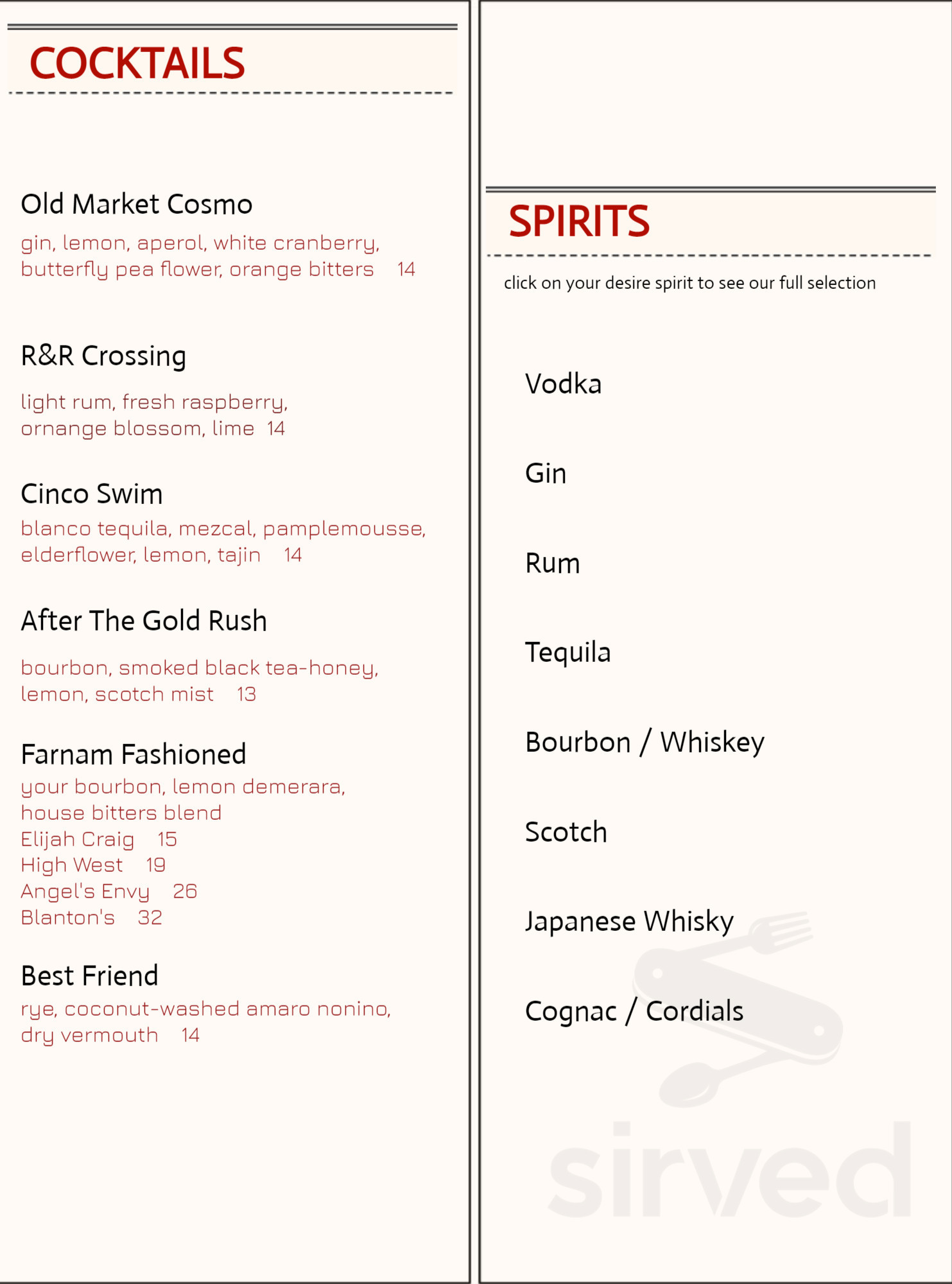 Dynamite Woodfire Grill menu in Omaha, Nebraska, USA