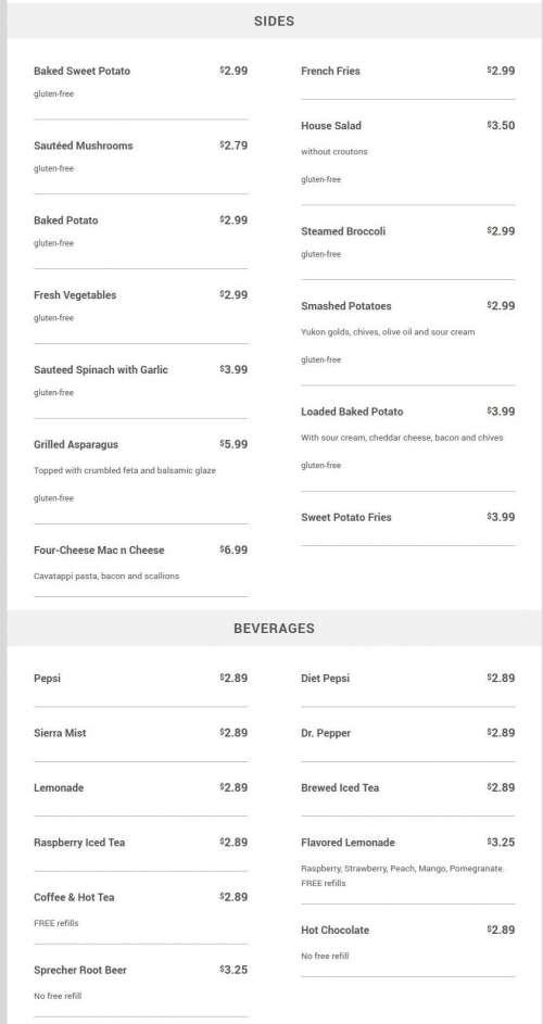 Fireside Grille menu in Sugar Grove, Illinois, USA