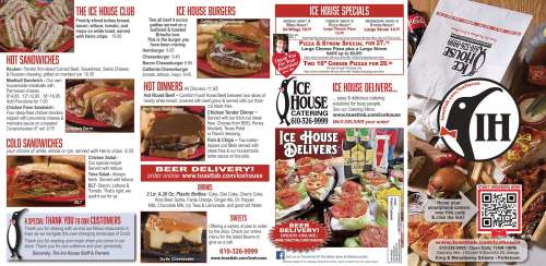 Ice House menu in Pottstown, Pennsylvania, USA