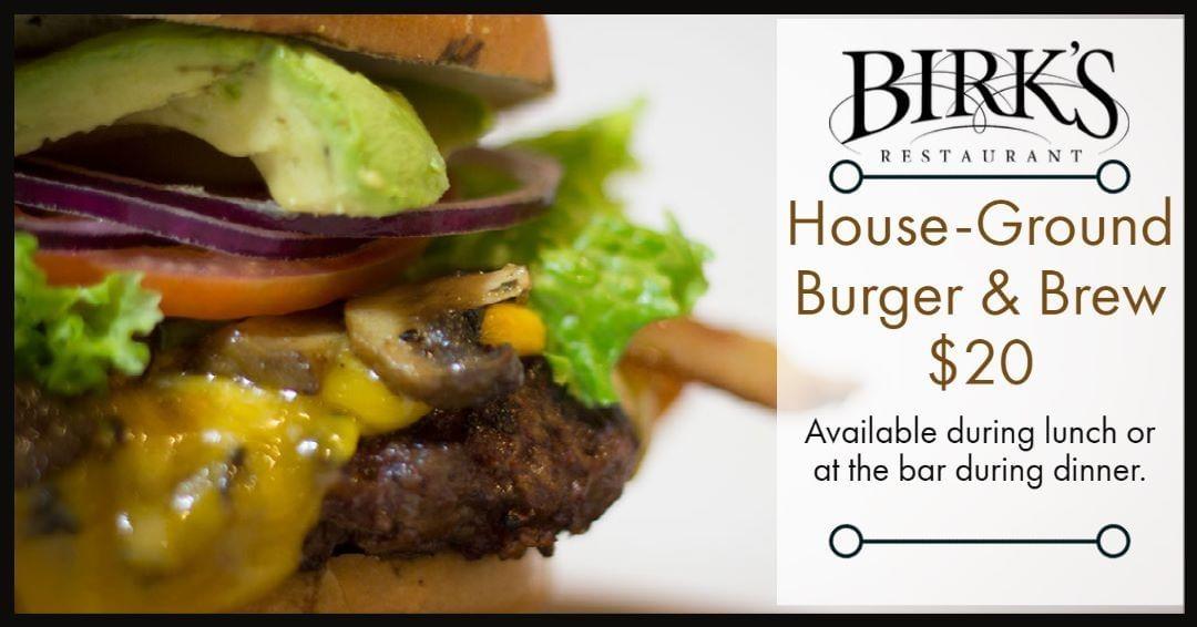 Birk's menu in Santa Clara, California, USA