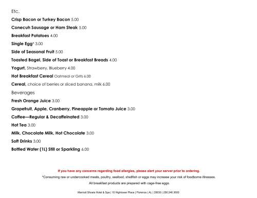 Swampers Bar & Grille menu in Florence, Alabama, USA