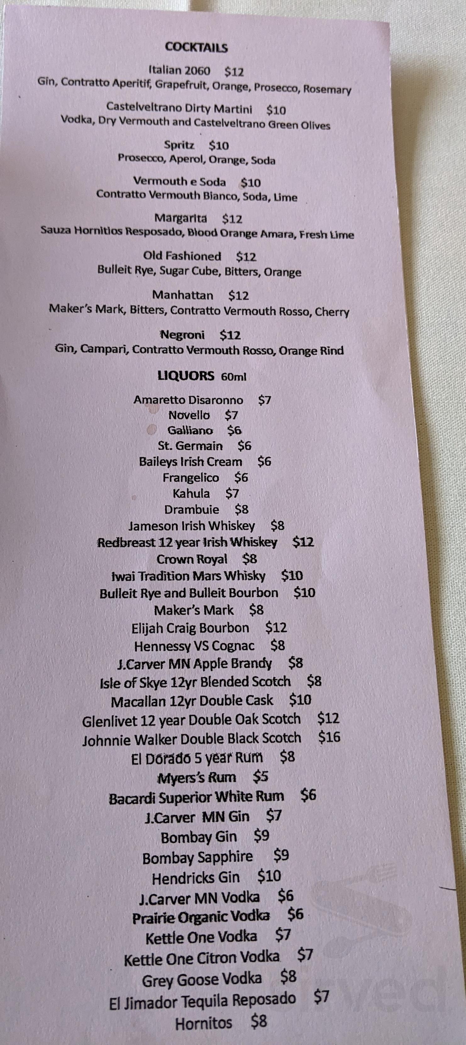 Menu - St Paul MN's Luci Ancora | Sirved