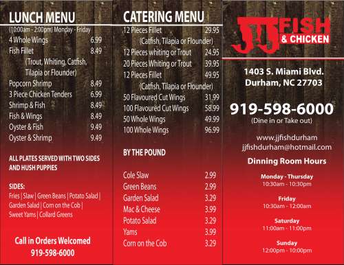 J & J Fish & Chicken menu in Durham, North Carolina, USA