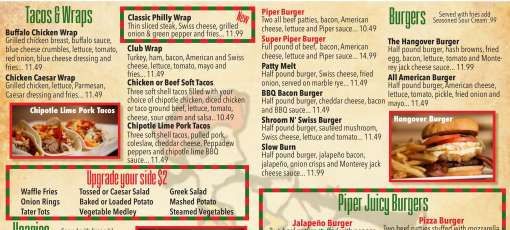Menu for Ole Piper Family Restaurant & Sports Bar in Rosemount, MN | Sirved