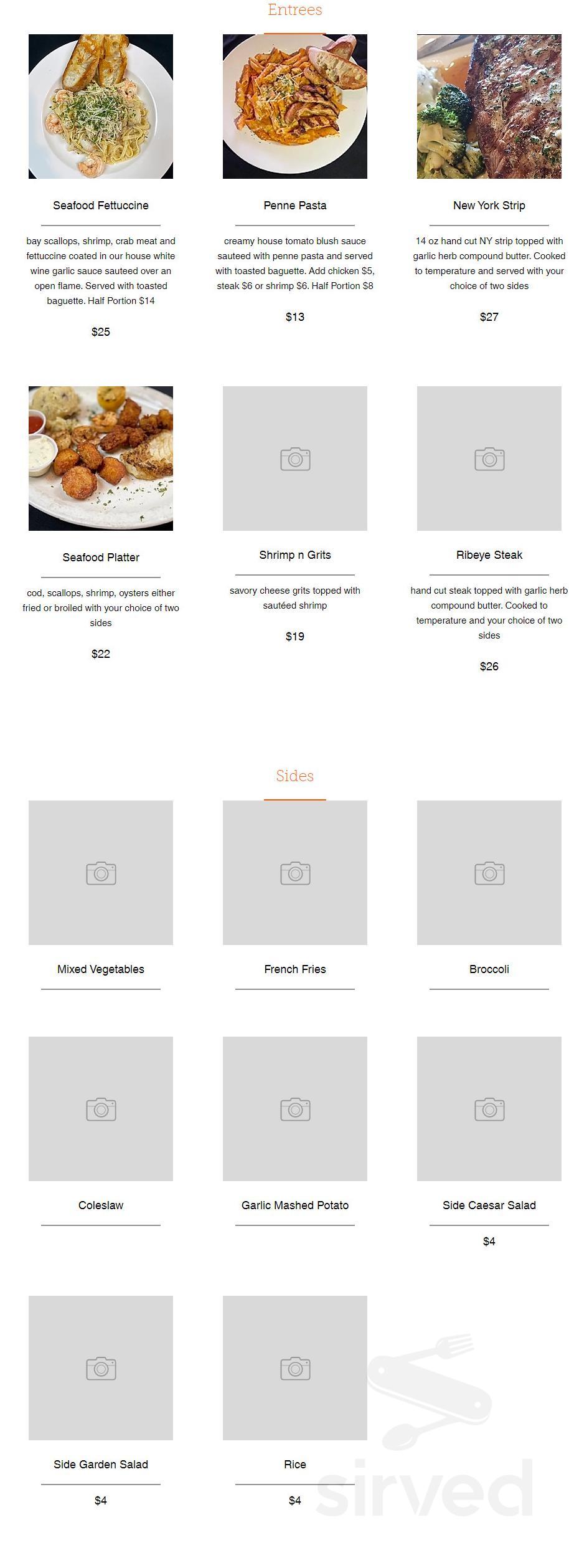 Crying Tiger Restaurant and Bar menu in Fredericksburg, Virginia, USA