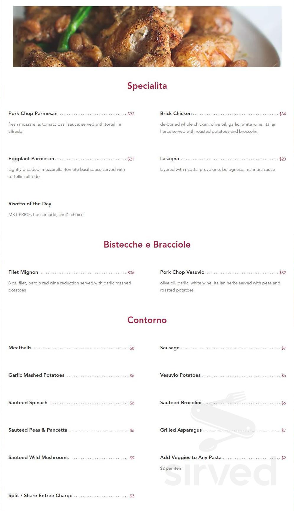 Menu - Chicago IL's Viaggio Restaurant Chicago | Sirved