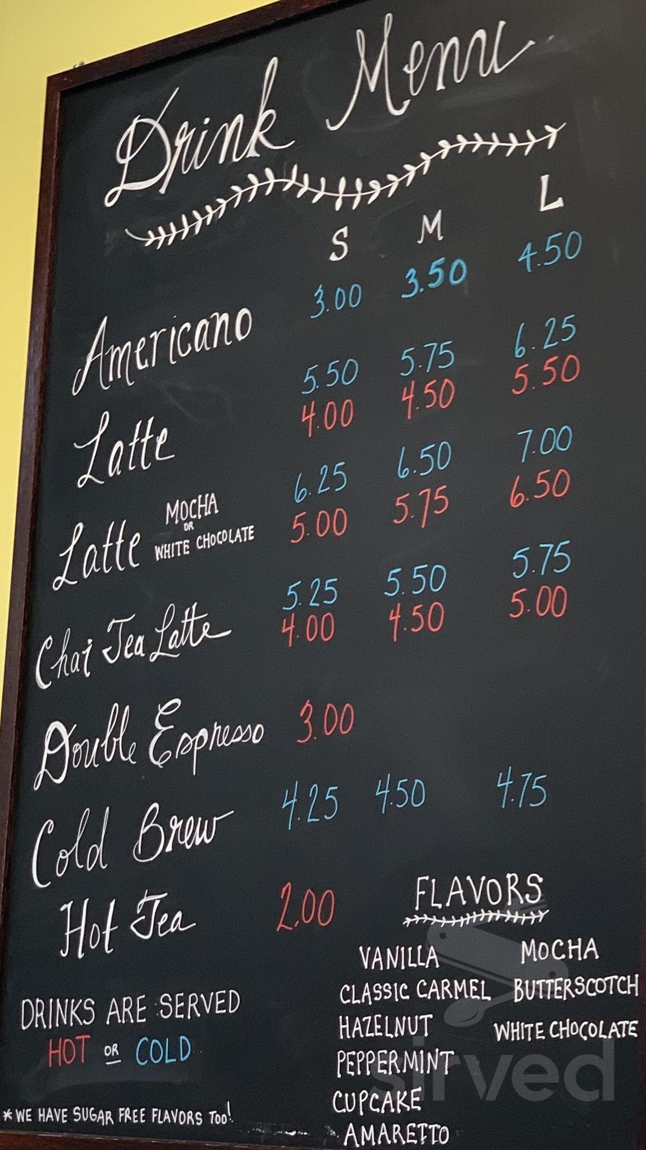 Menu - Destin FL's The Cone Ice Cream and Coffee | Sirved