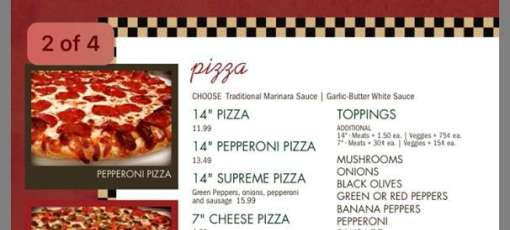 Menu for Foxburg Pizza in Foxburg, PA | Sirved