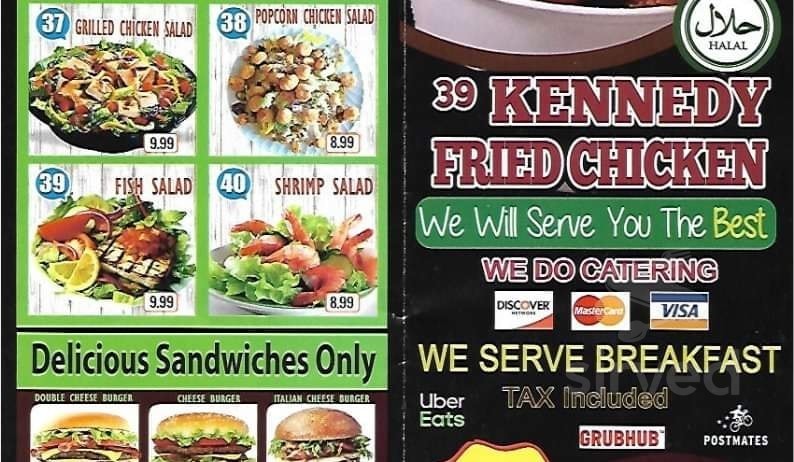 Kennedy Fried Chicken menu in Brooklyn, New York, USA