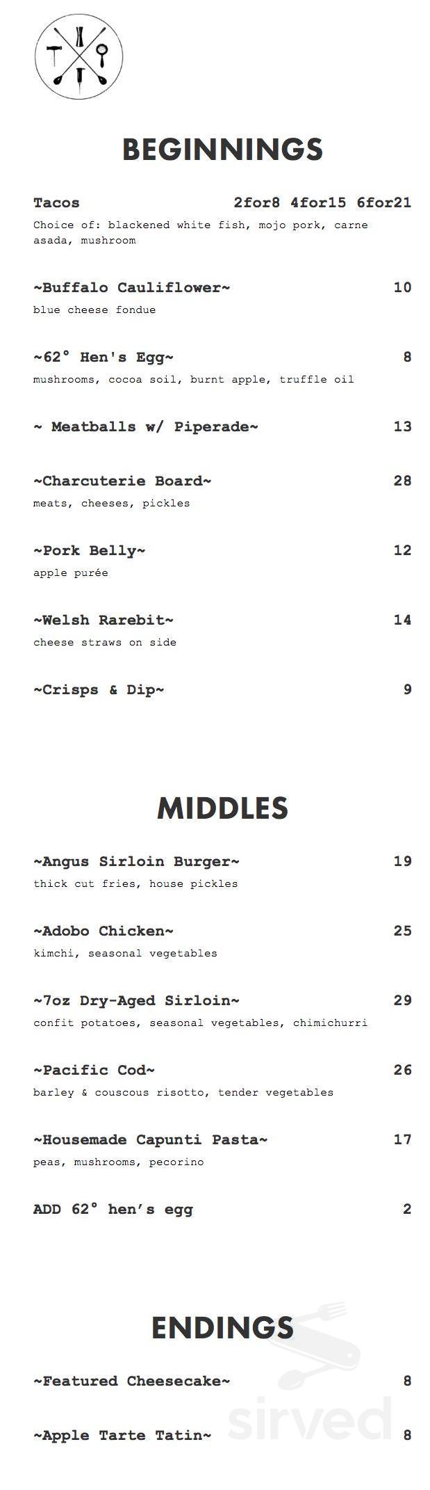 Occam’s Razor menus in Red Deer, Alberta, Canada