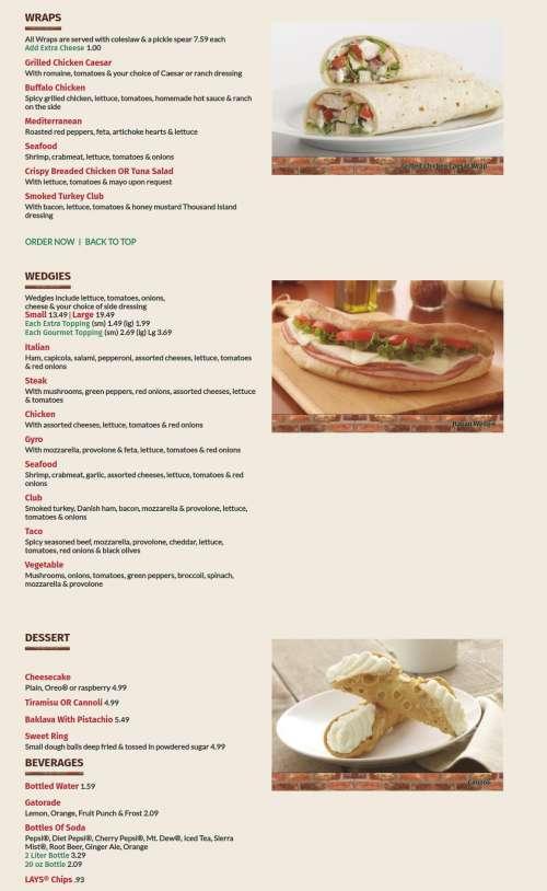 Genoa Pizza menu in Palmyra, Wisconsin, USA