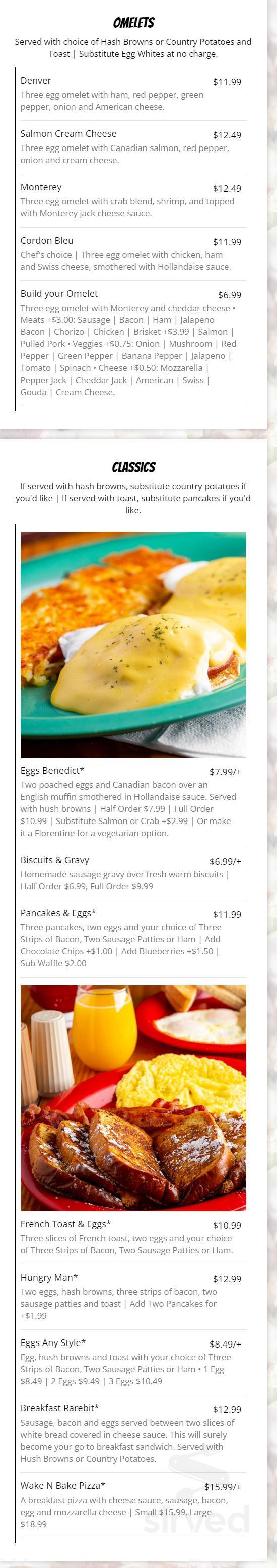 Mullets Restaurant menu in Des Moines, Iowa, USA